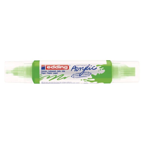 Akrilni marker E-5400 double-liner sa dva vrha limun zelena Edding