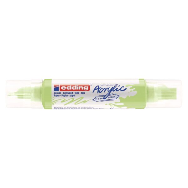 Akrilni marker E-5400 double-liner sa dva vrha pastelno zelena Edding