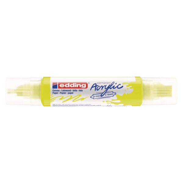 Akrilni marker E-5400 double-liner sa dva vrha neon žuta Edding