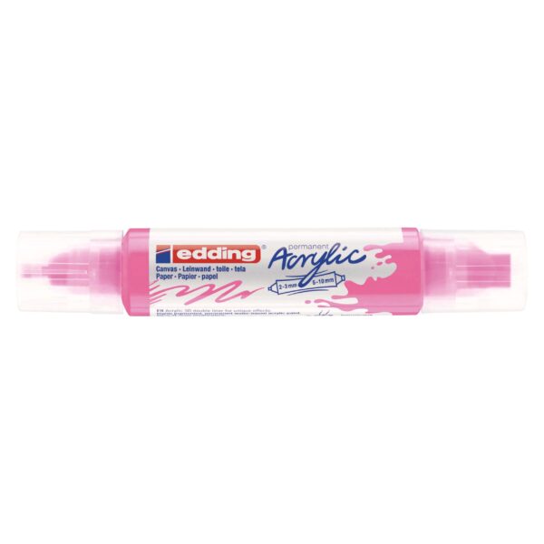 Akrilni marker E-5400 double-liner sa dva vrha neon roze Edding