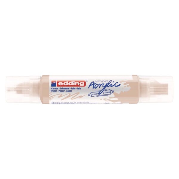 Akrilni marker E-5400 double-liner sa dva vrha oker Edding