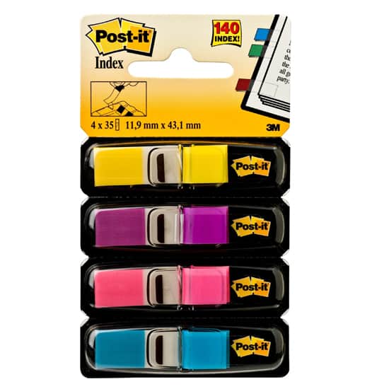 Post-it index 683-4AB Fluo, 35 listića x 4 boje 3M