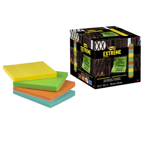 Post-it® Extreme Notes 76mmx76mm, 45 listova, pak.12 blokčića 3M