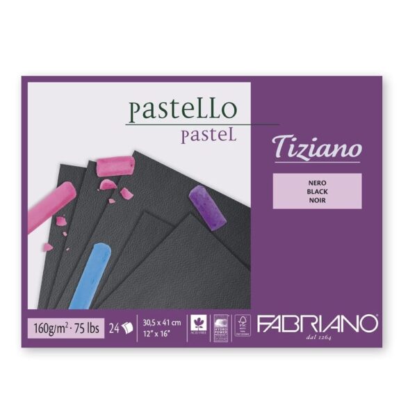 Papir FABRIANO TIZIANO BLOK NERO 160gr 24L