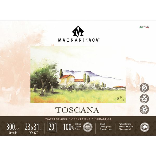 Blok MAGNANI TOSCANA 23x31cm / 300gr / 20L (M4233124) (MAGNANI)