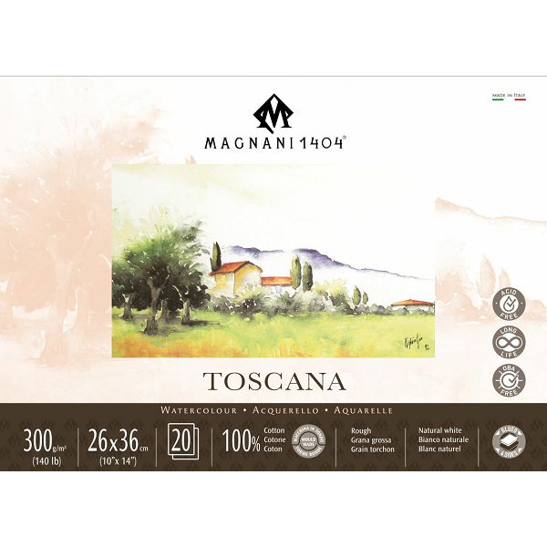 Blok MAGNANI TOSCANA 26x36cm / 300gr / 20L (M4263625) (MAGNANI)