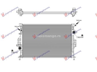 HLADNJAK MOTORA BENZIN/DIZEL (650x410x26) (TIP CALSONIC) (KOYO) CITROEN C4 SPACETOURER 19-