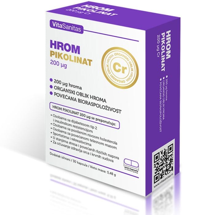 Hrom pikolinat kapsule 200mcg A30