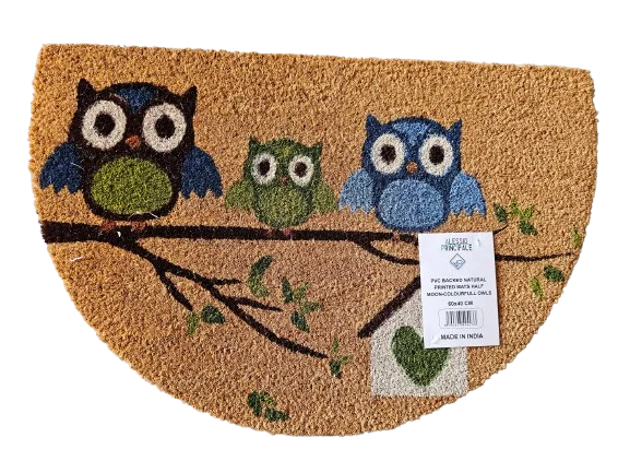 Half moon colourfull owls 25359 – Otirač