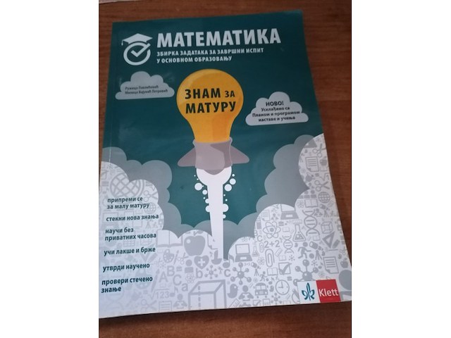 MATEMATIKA ZNAM ZA MATURU - KLETT