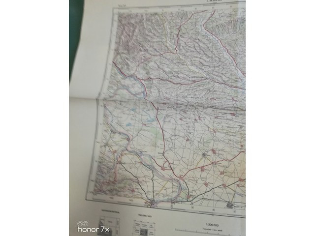 Topografska karta Krajova, R 1:300 000