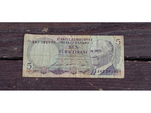 TURSKA 5 LIRA 1968 (1930)