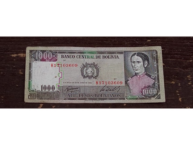 BOLIVIJA 1000 P 1982