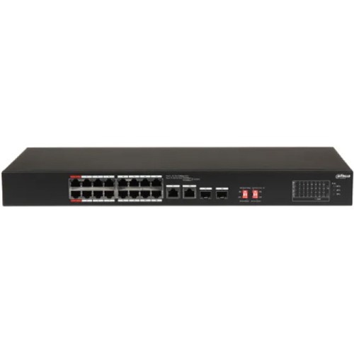 Dahua 18-Port Unmanaged Desktop Switch with 16-Port PoE | S3218-16ET-135