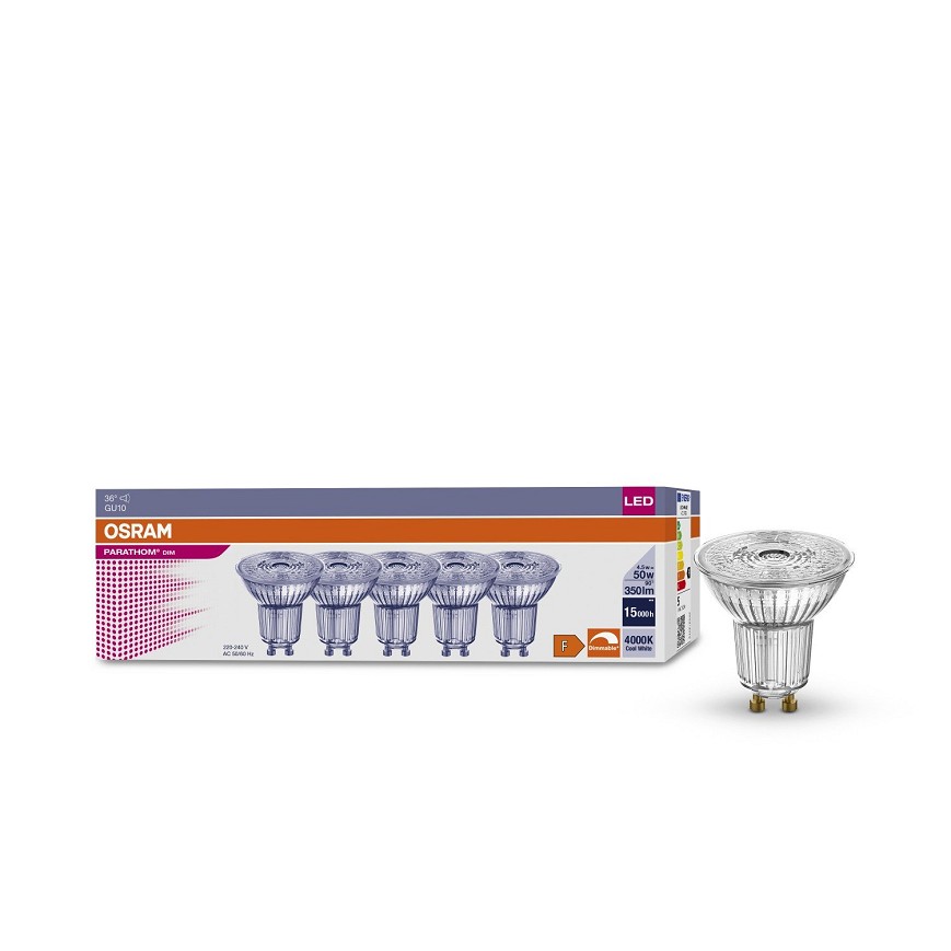 LED SIJALICA GU10 36 4.5W NW PARATHOM 5pack OSRAM