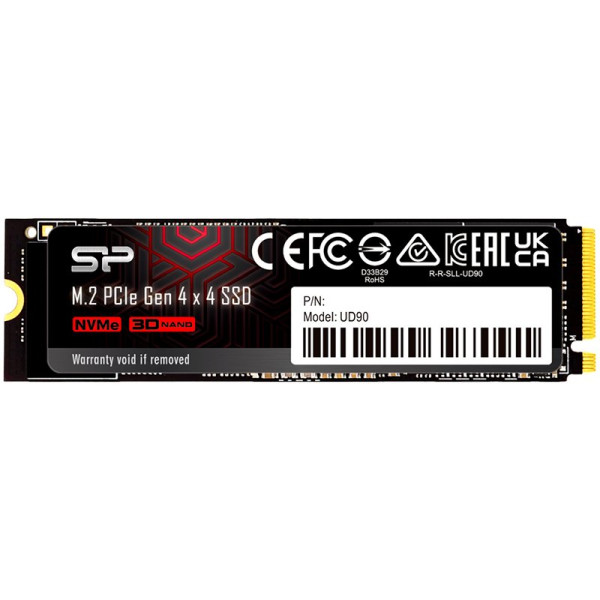 Silicon Power UD90 250GB SSD PCIe Gen 4x4 SSD UD90 - PCIe Gen4x4 & NVMe 1.4, 3D NAND, SLC Cache + HMB, 5 year warranty - Max 48004200 MBs,