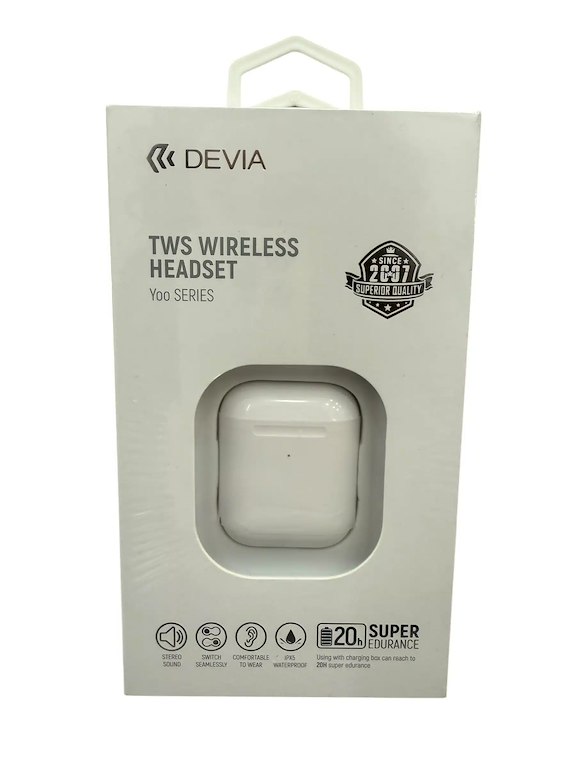 Devia bezicne slusalice airpods design bele