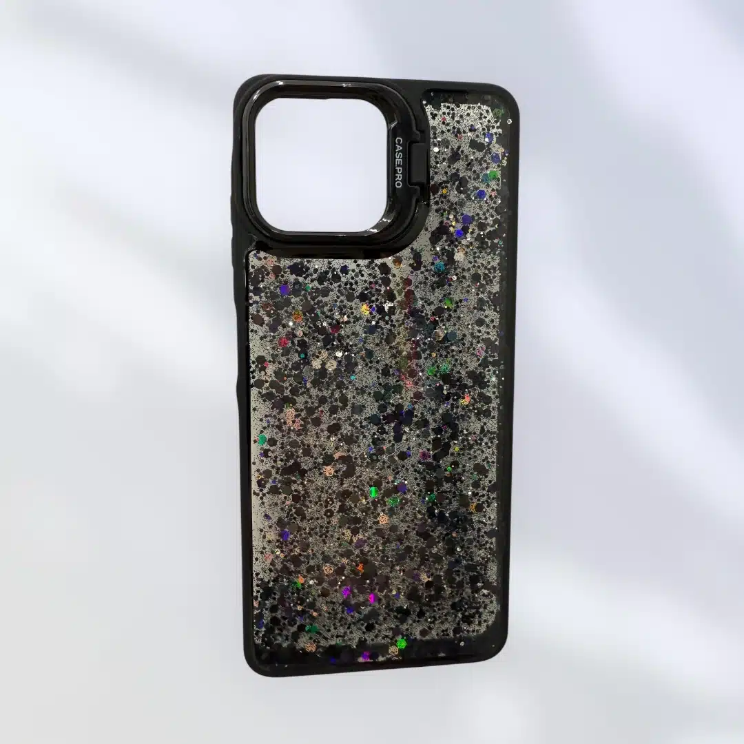 Maska frame glitter za Samsung A06 crna