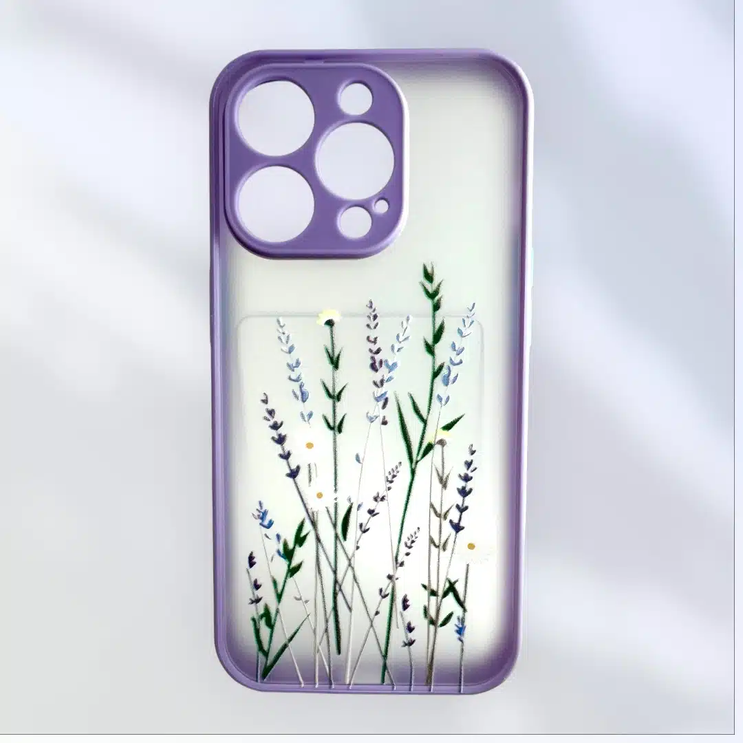 Maska matte print za iPhone 15 pro lavanda ljubicasta