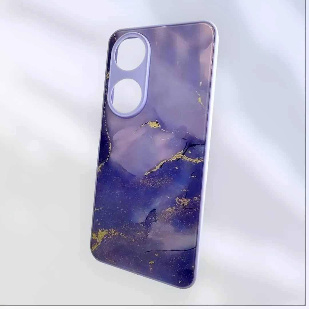 Maska Marble Glass za Honor X7b ljubicasta