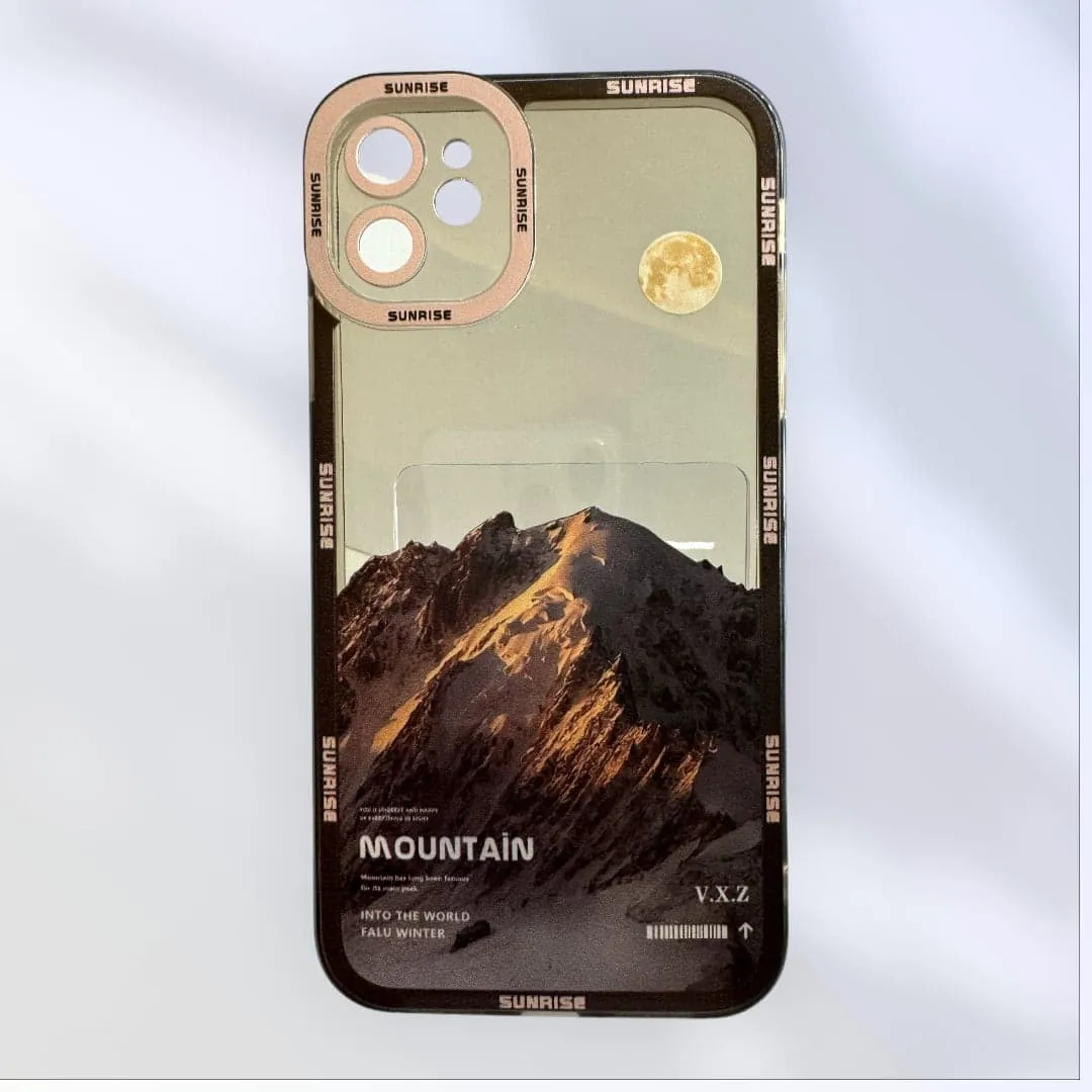 Maska mountain print za iPhone 11 narandzasta