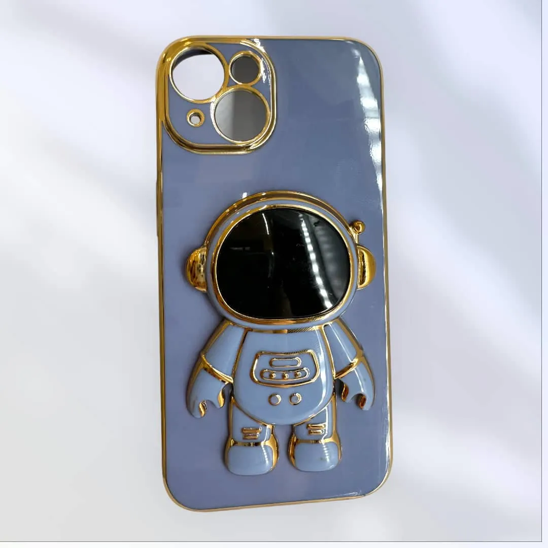 Maska astronaut stand za iPhone 14 ljubicasta