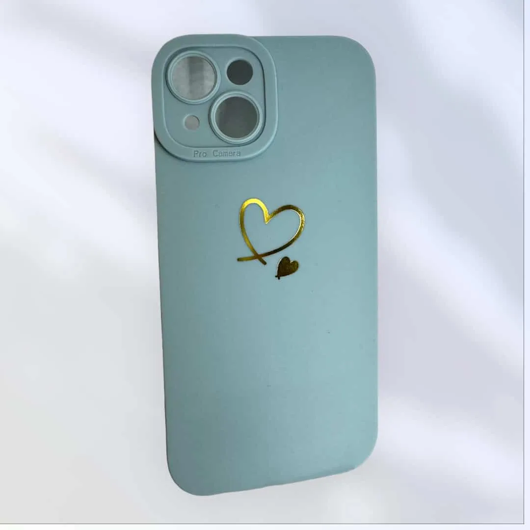 Maska color heart za iPhone 14 plava