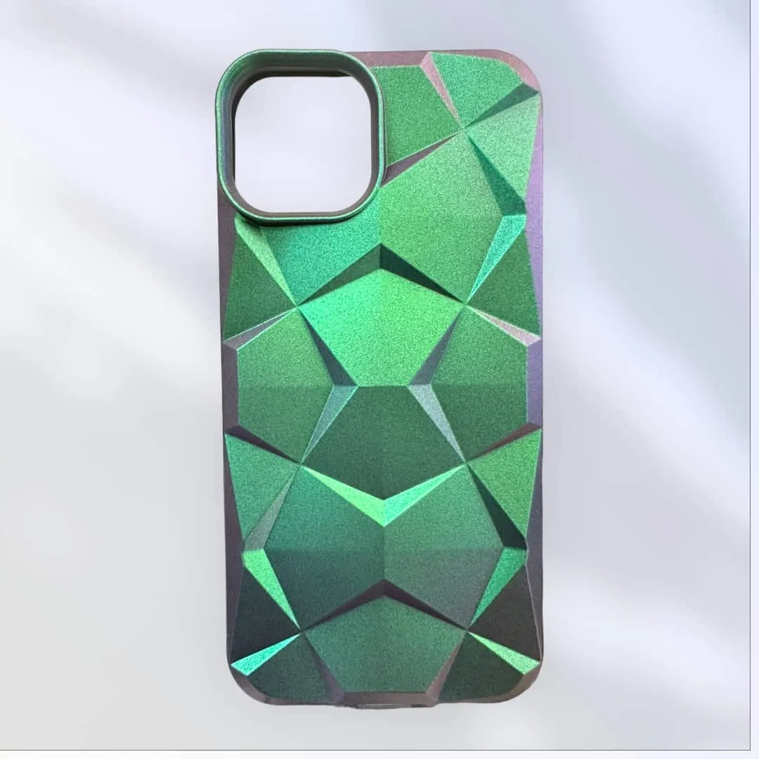 Maska Diamond Cut za iPhone 13 zelena