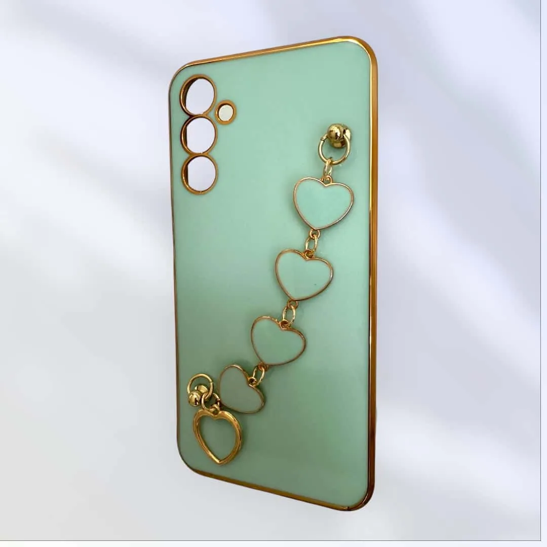 Maska Heart Chain za Samsung A24 mint