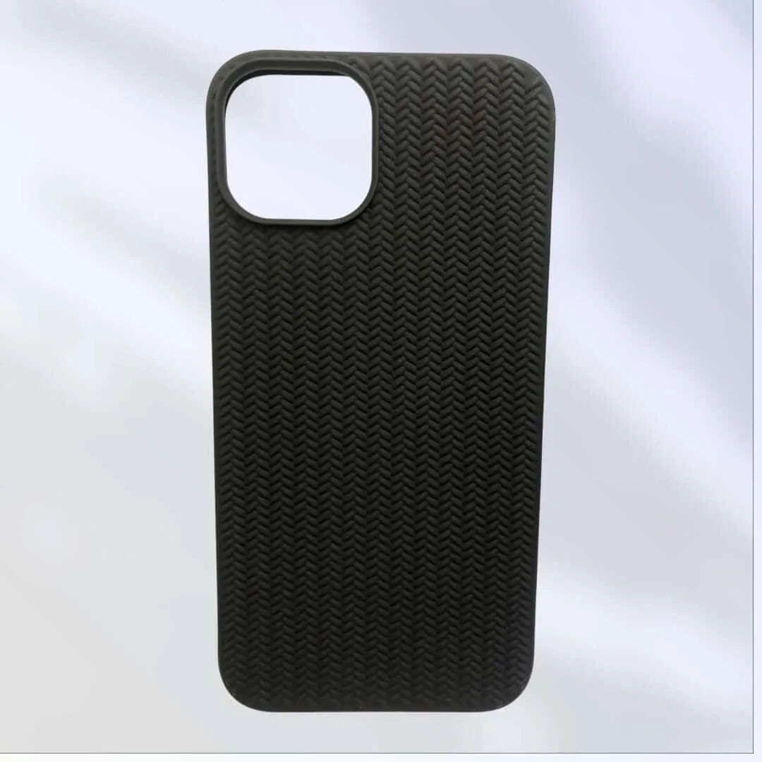 Maska Knitted za iPhone 14 plus crna