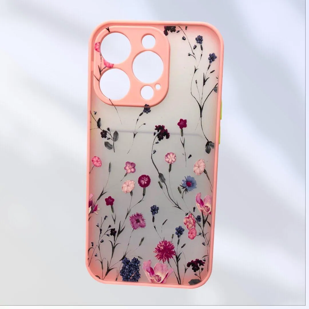 Maska Matte Painted za iPhone 14 pro flowers