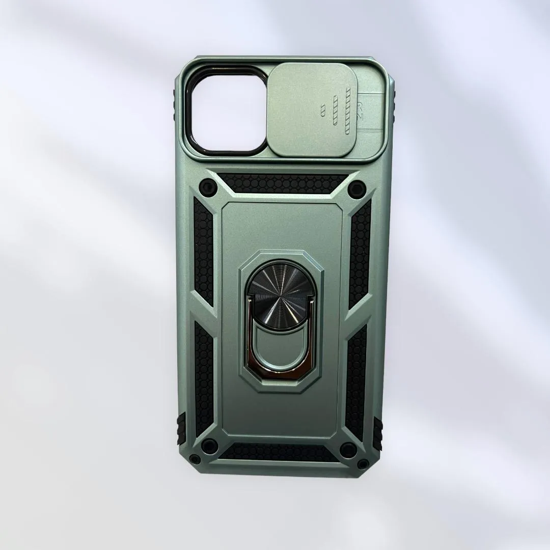 Maska Defender Ring & Camera protection za iPhone 14 Plus zelena