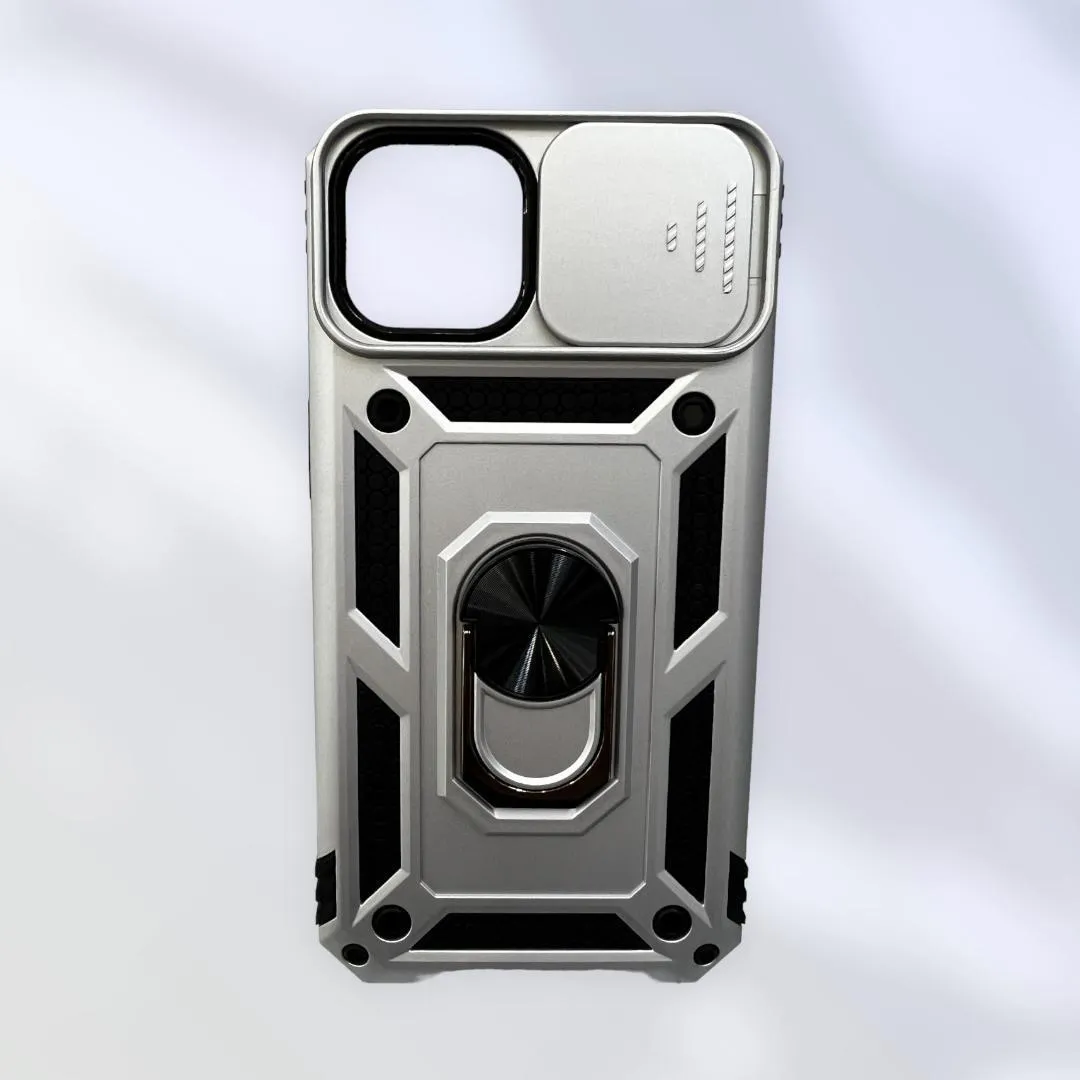 Maska Defender Ring & Camera protection za iPhone 14 Plus siva