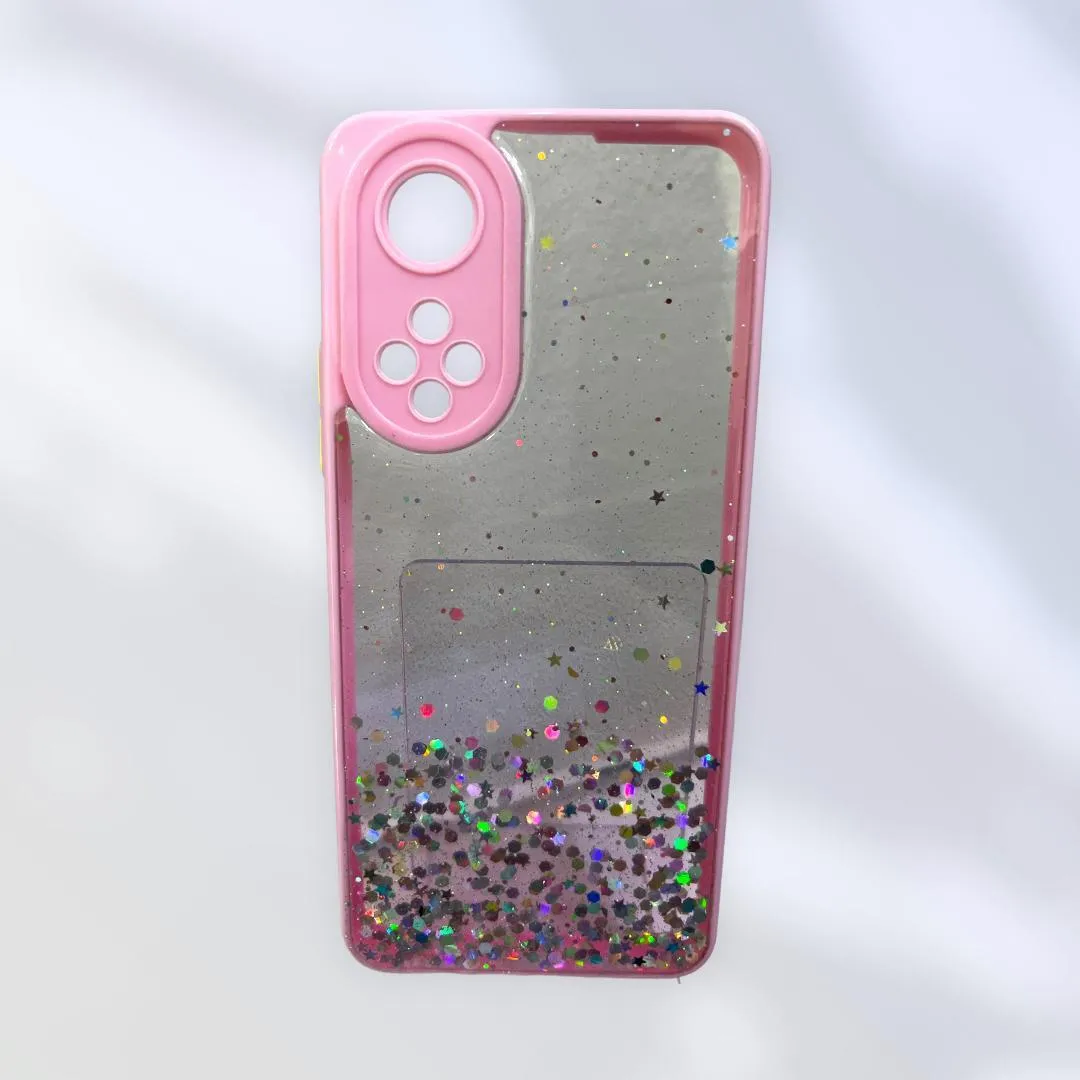 Maska Frame Glitter za Honor X7 roze