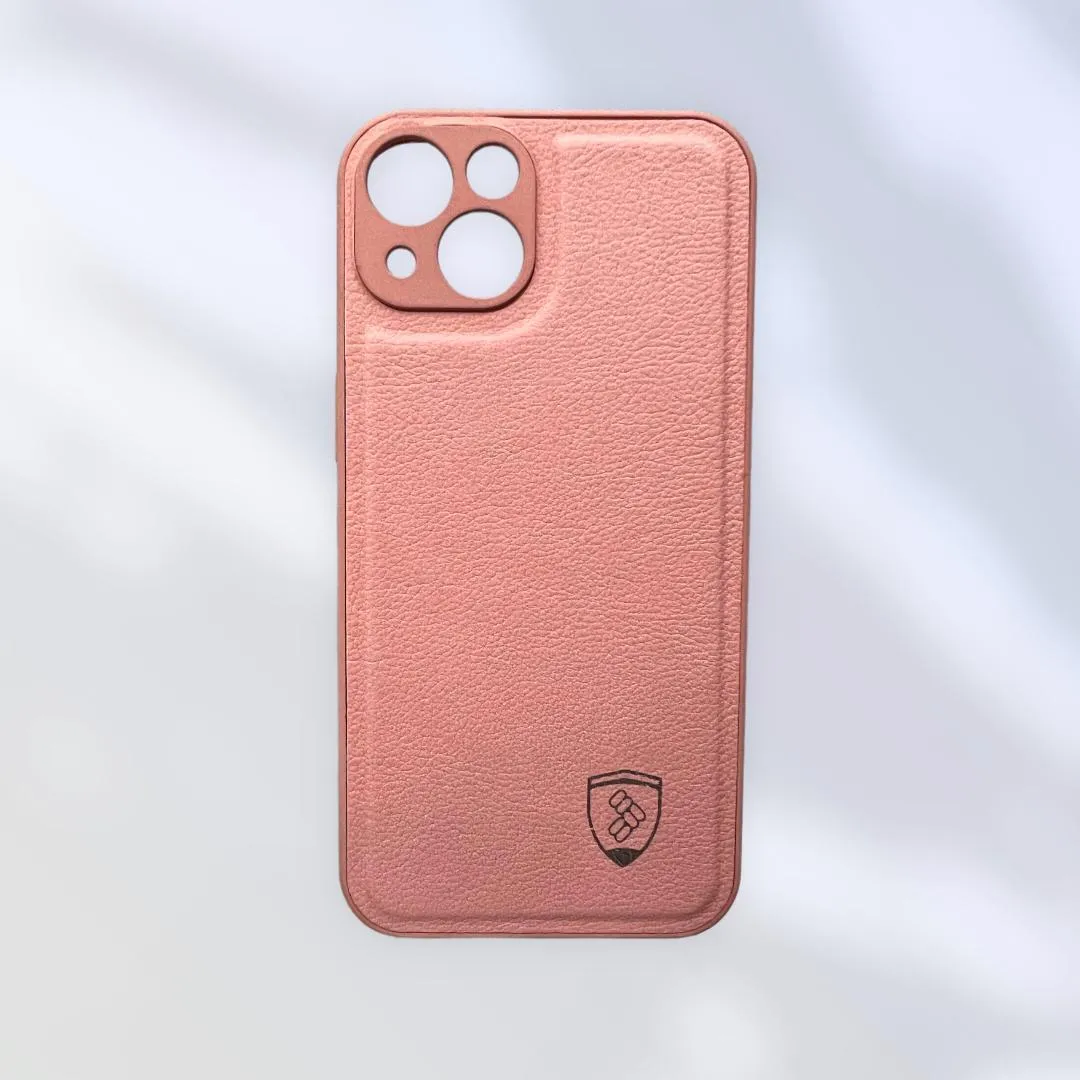 Maska Leather za iPhone 13 roze