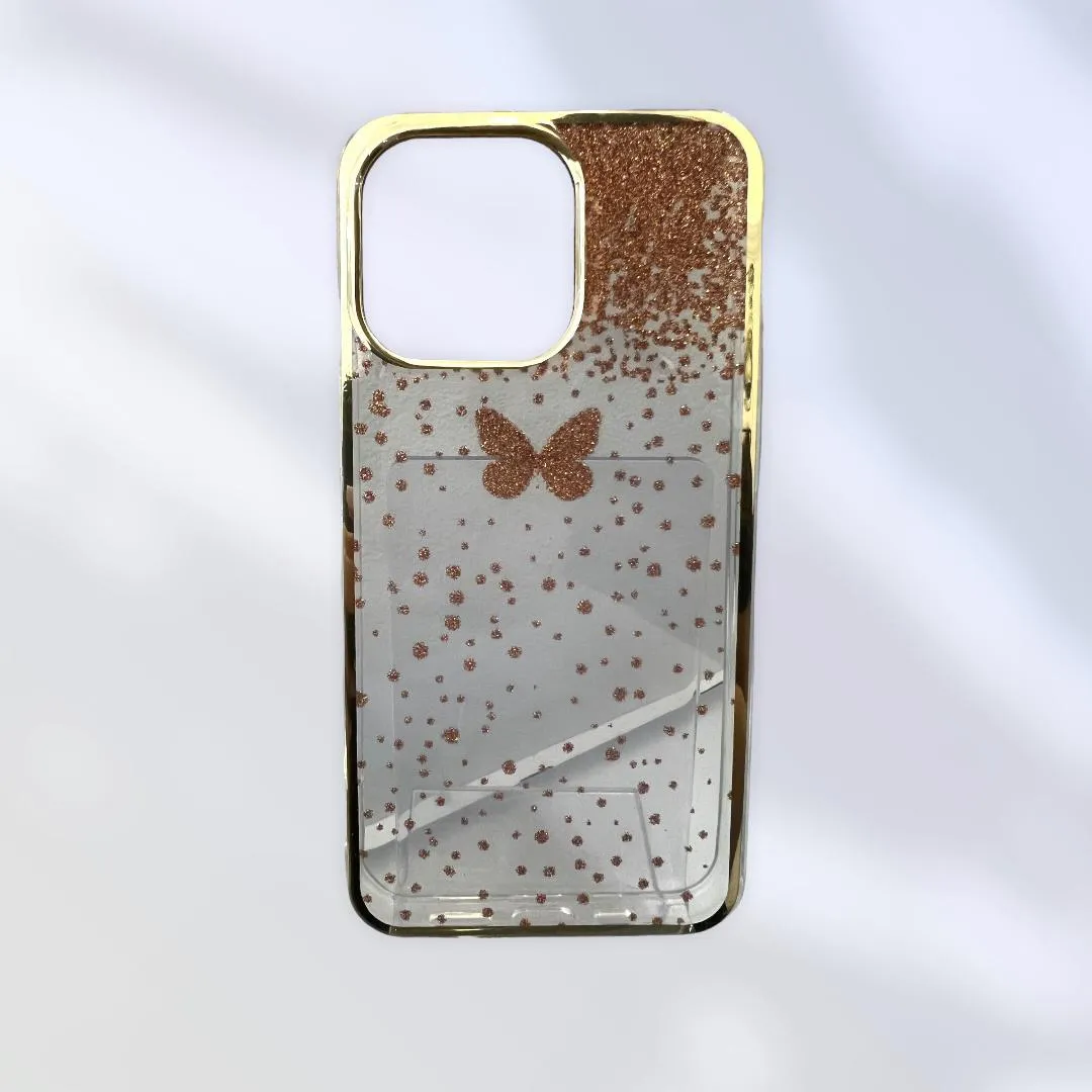 Maska Dusty Gold za iPhone 13 pro butterfly