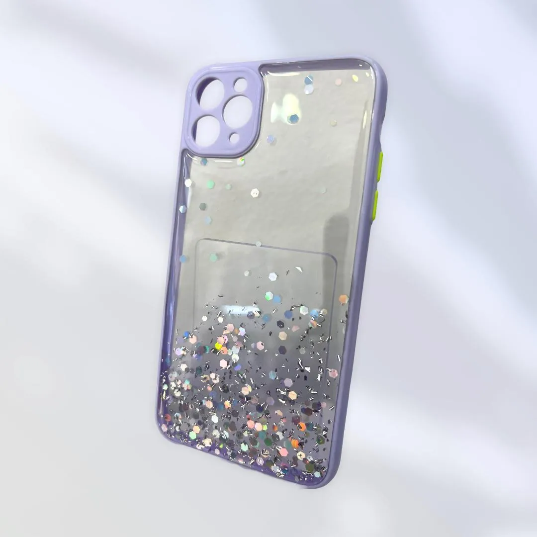 Maska Frame Glitter za iPhone 11 pro max ljubičasta