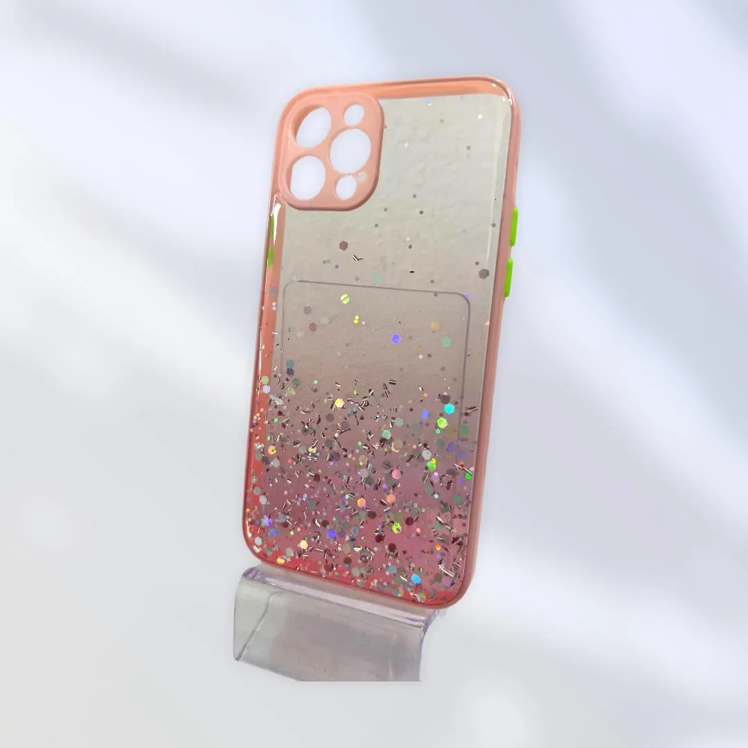 Maska Frame Glitter za iPhone 12 pro roze