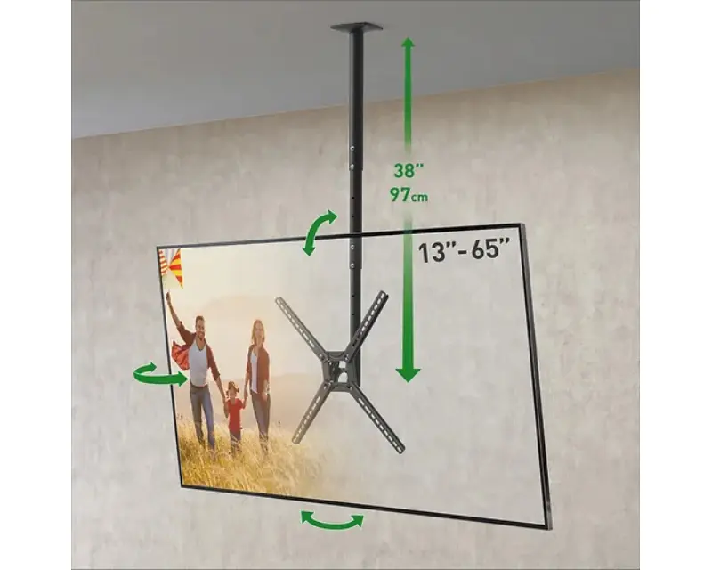 BARKAN LCD TV plafonski nosač 3500B.B do 65" za ravne i zakrivljene televizore crni