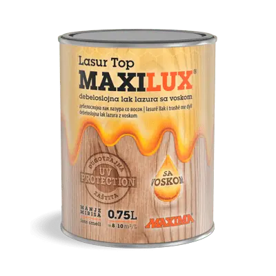 MAXIMA Transparentni debeloslojni premaz MAXILUX Lasur Top 0.75l 04 Orah