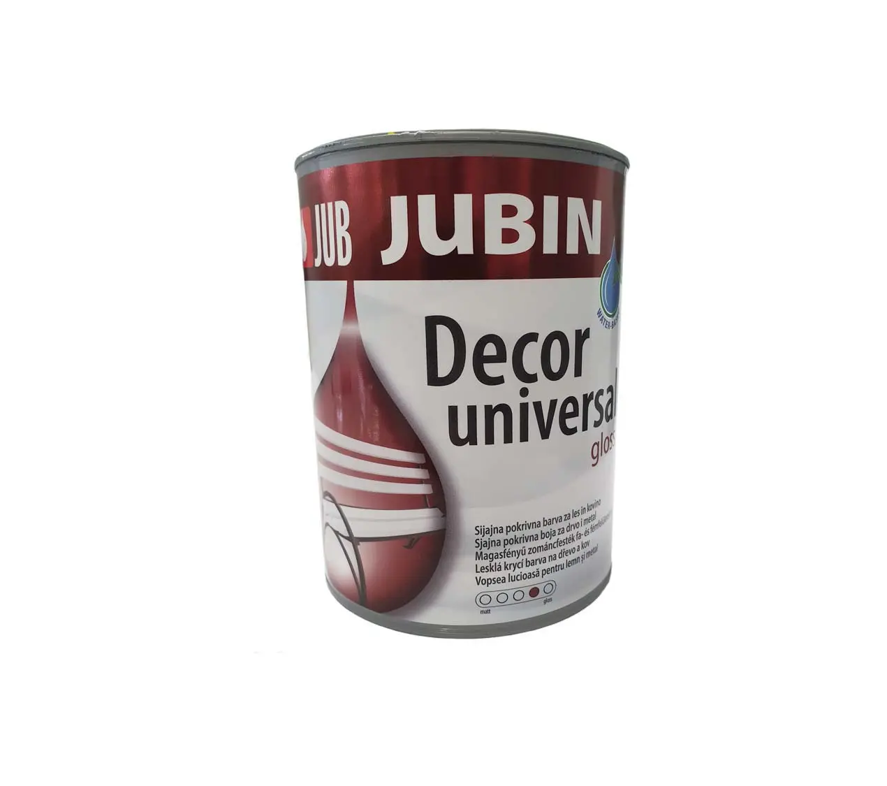 JUB Decor Universal Pokrivna boja 4 Gl. 0,65l Rdeč