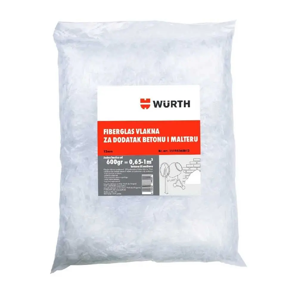 WURTH Specijalna sintetička vlakna za beton, 12 mm, 600g