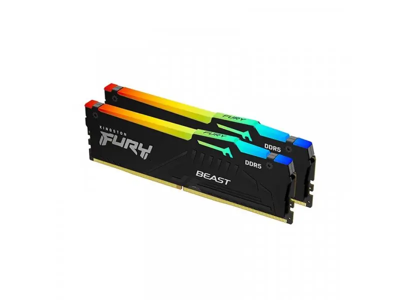 KINGSTON DIMM DDR5 RAM Memorija, 16GB (2x8GB kit) 6000MT/s KF560C36BBEAK2-16 FURY Beast RGB EXPO