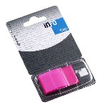 Page marker INFO FLAGS 25×43 mm, 50l Info Notes roze