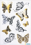 Stikeri CREATIVE ST.BUTTERFLIES GOLD AND SILVER Herma