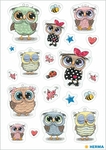 Stikeri MAGIC OWL & FRIENDS, GLITTERY FOIL Herma