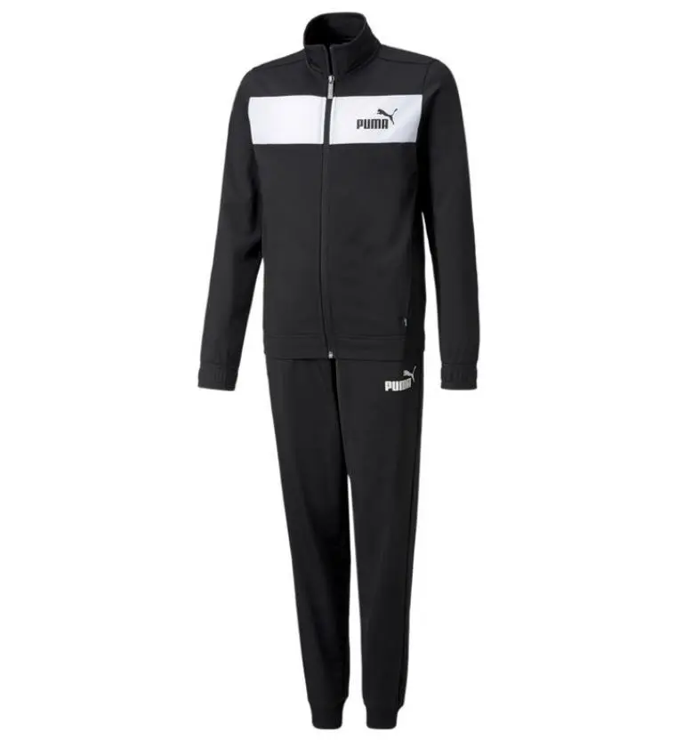 PUMA Trenerke za dečake POLY SUIT CL B crne