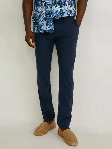 C&A Chinos Muške pantalone, Slim cut, Casual, Teget