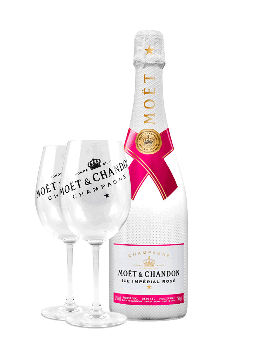 Moet & Chandon Rose Ice Imperial + poklon čaše