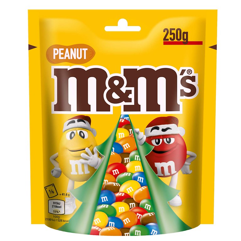 M&M čok figura kikiriki xmass 250g m&m